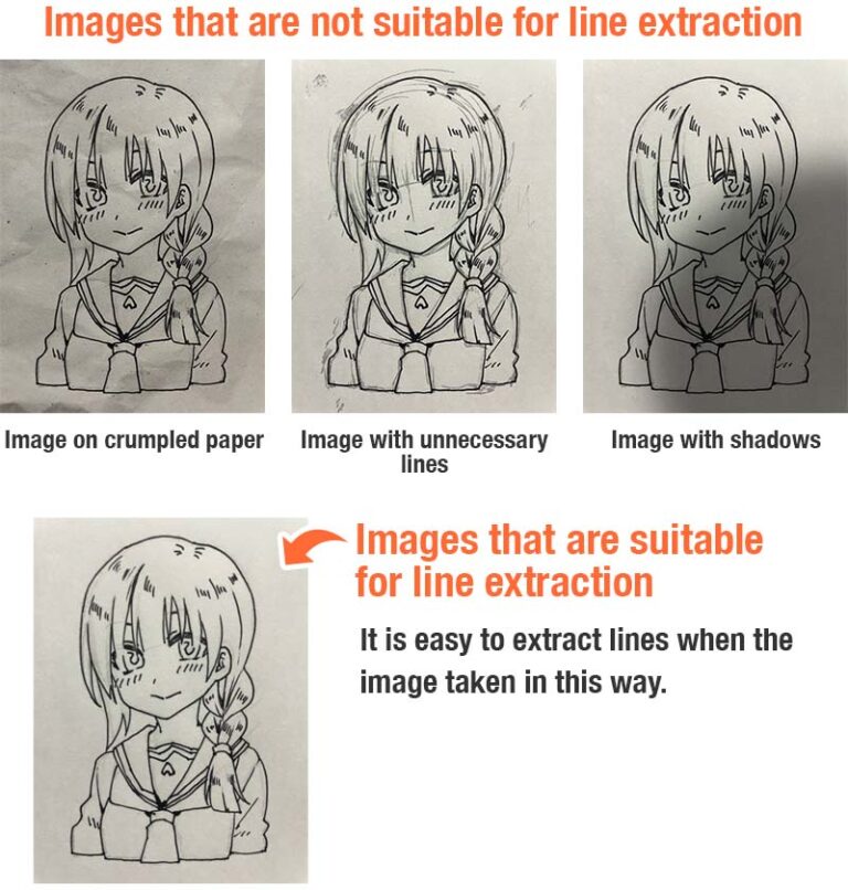 Extract Lines of Images Import from Camera | FireAlpaca Manual