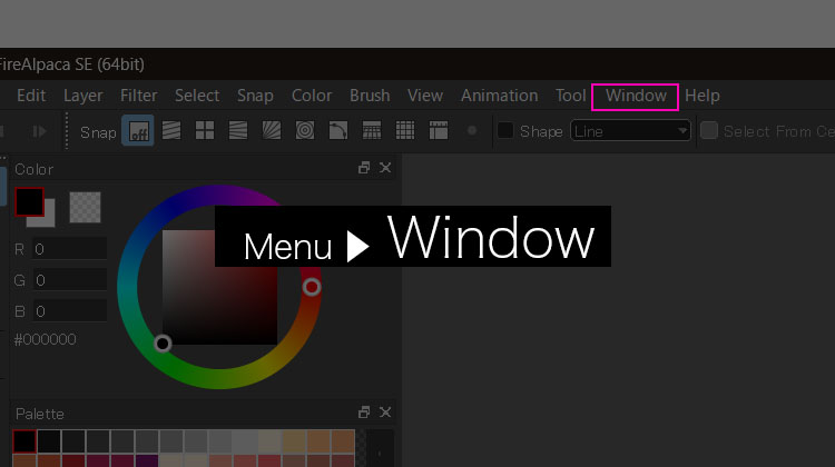 Window | FireAlpaca Manual