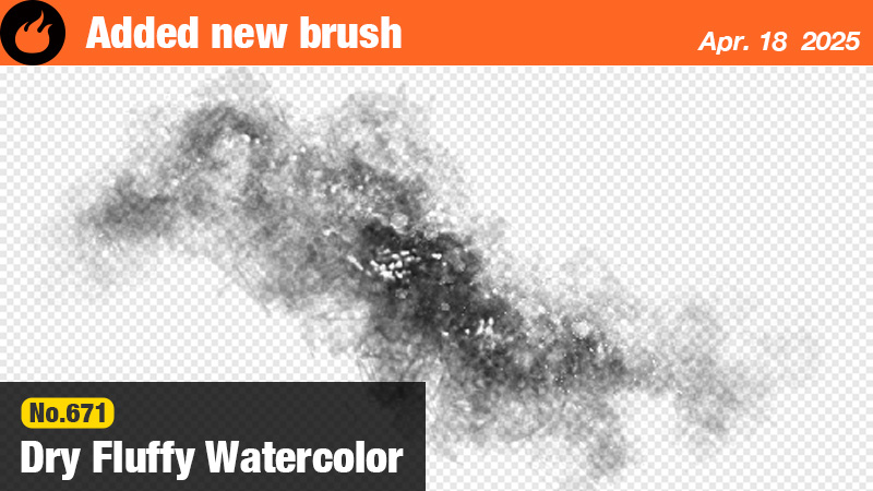 Added ‘Dry Fluffy Watercolor’ Brush! | FireAlpaca Manual