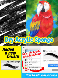 Added ‘Dry Acrylic Sponge’ brush! | FireAlpaca Manual